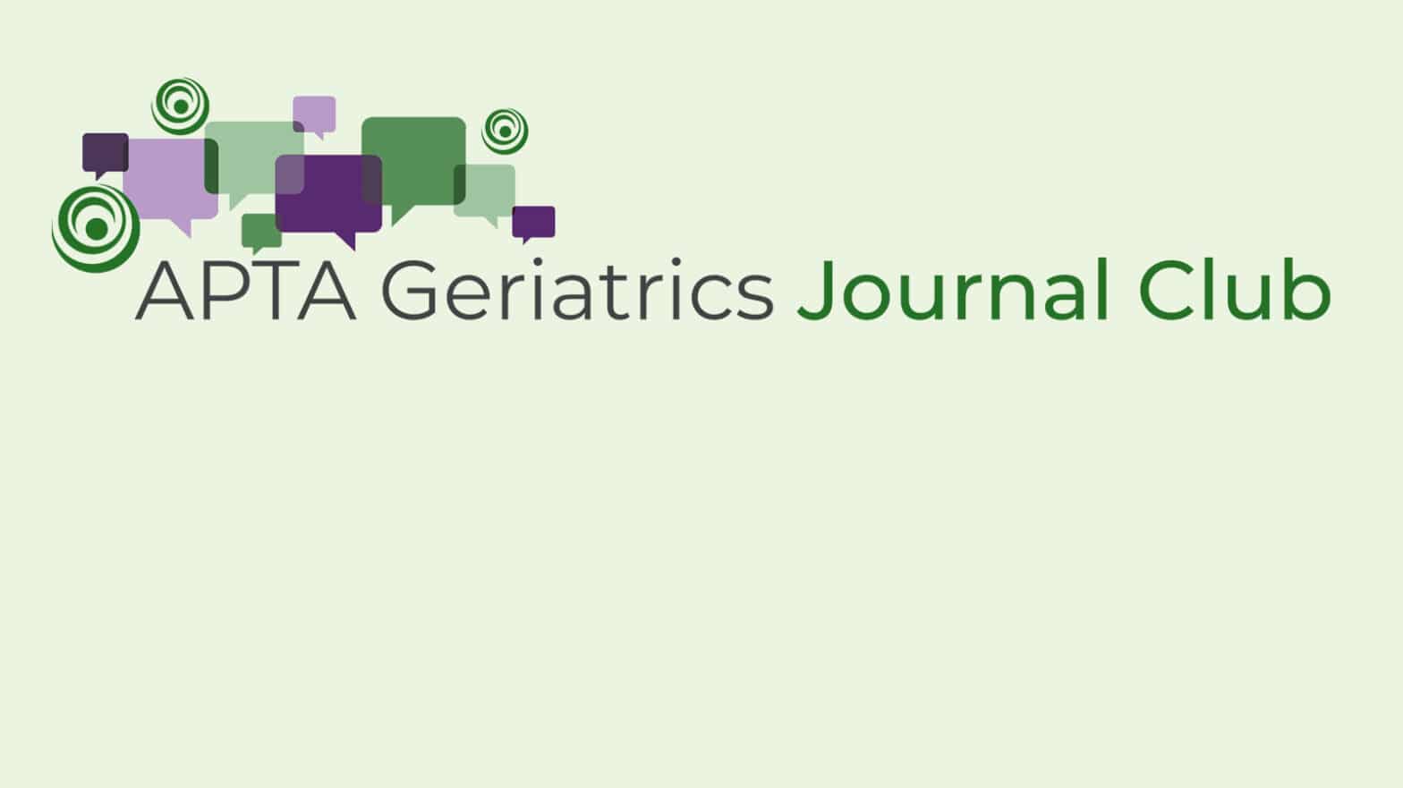 APTA Geriatrics – We are committed to building a community that ...